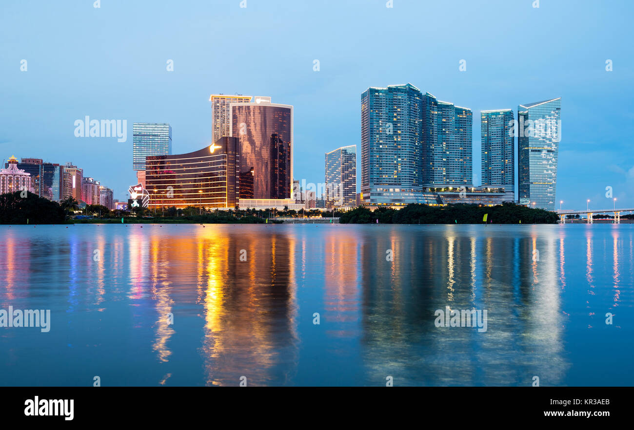 Macau City at night Stock Photo - Alamy