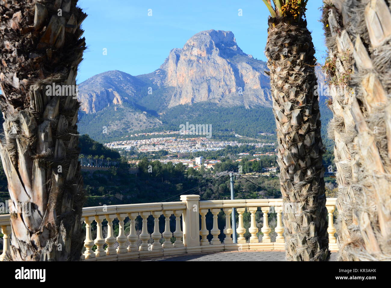 stadtansichten / house facades of polop de la marina - spain Stock ...