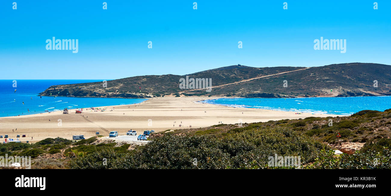 Kiss of two seas. Rhodes, Greece. Mediterranean and Aegean Sea.,There ...