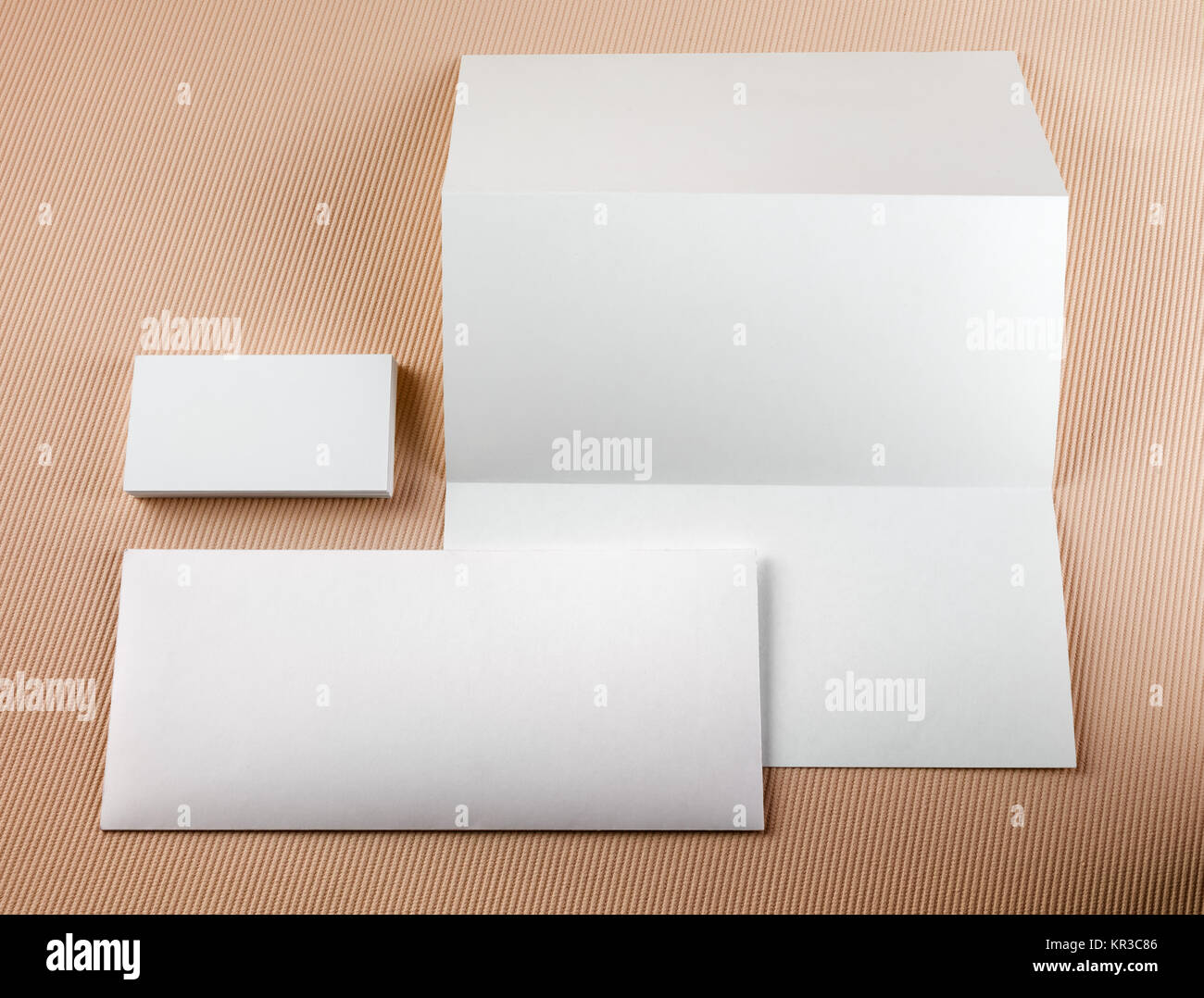 Stationery set on color background Stock Photo - Alamy