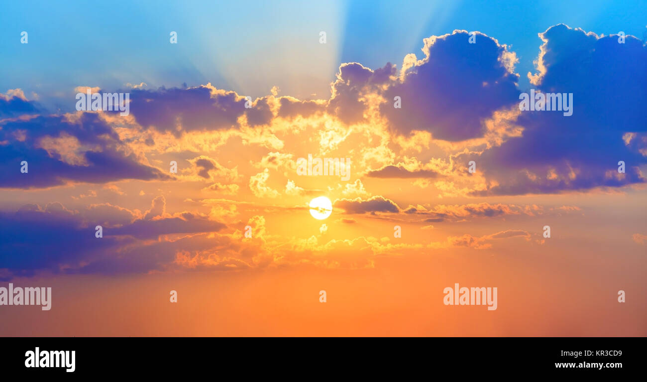 Bright colorful sunset Stock Photo - Alamy