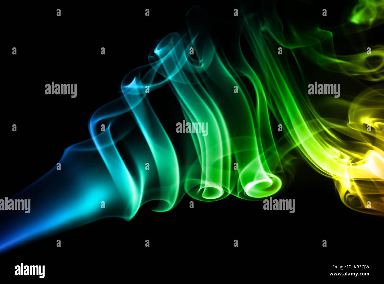 Multicolored smoke on black Stock Photo - Alamy