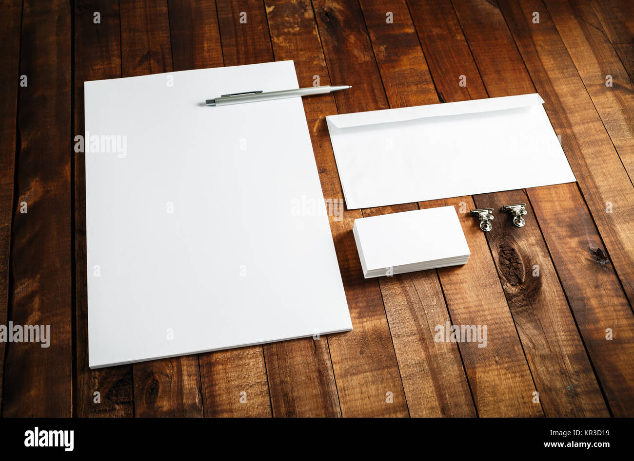 Blank stationery template Stock Photo - Alamy