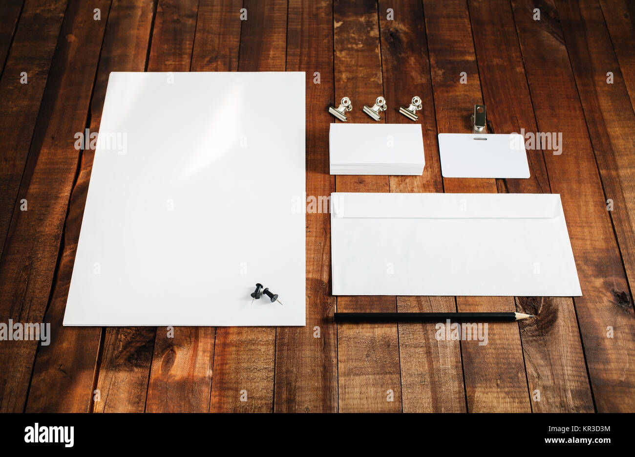 Blank stationery template Stock Photo - Alamy