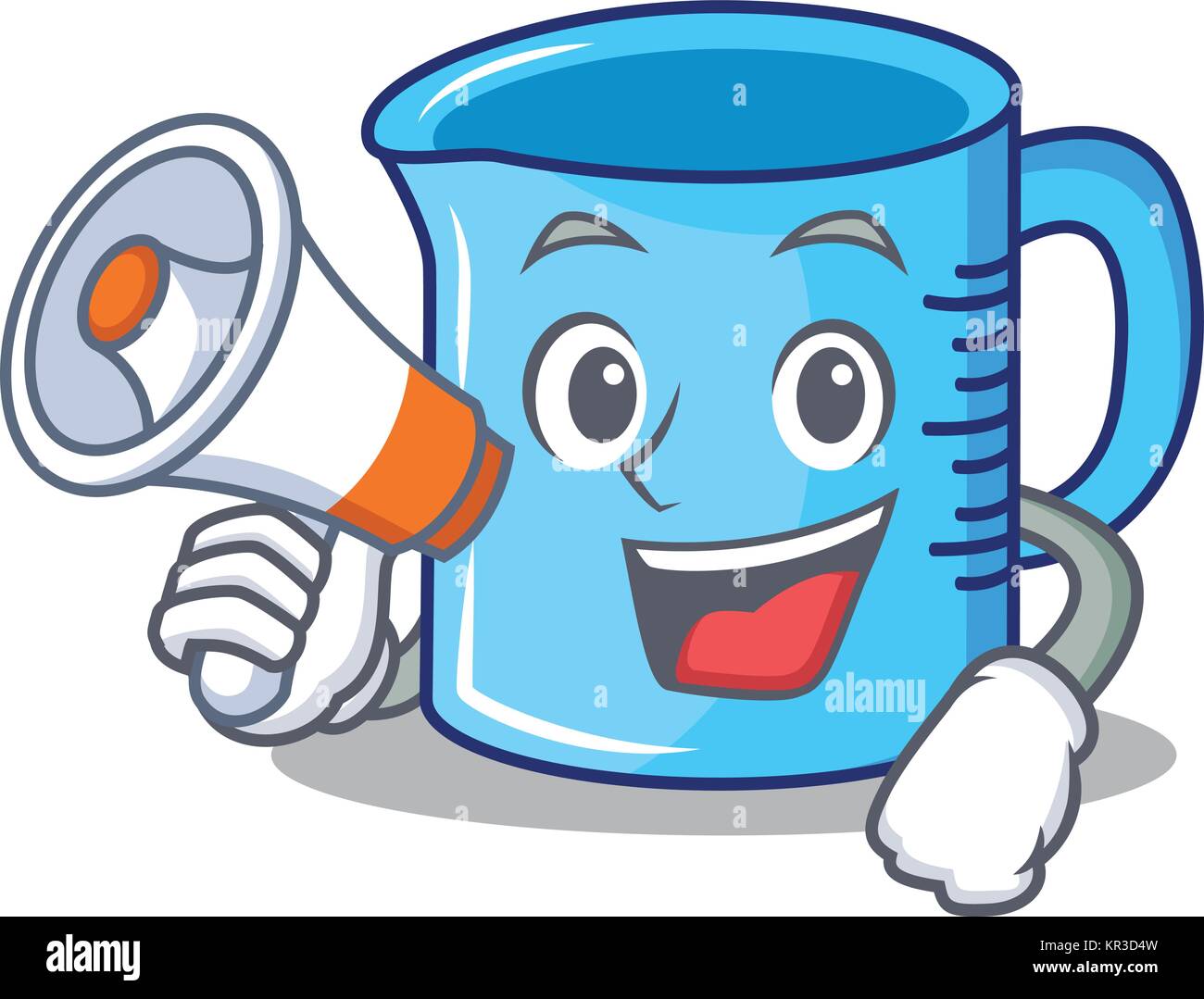 With megaphone measuring cup character cartoon Stock Vector Image & Art ...