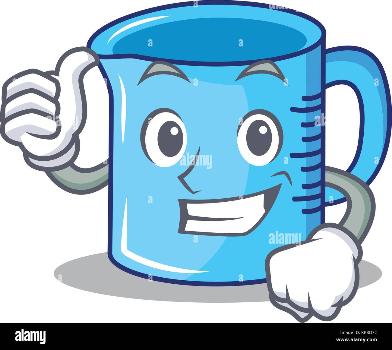 Thumbs up measuring cup character cartoon Stock Vector Image & Art - Alamy