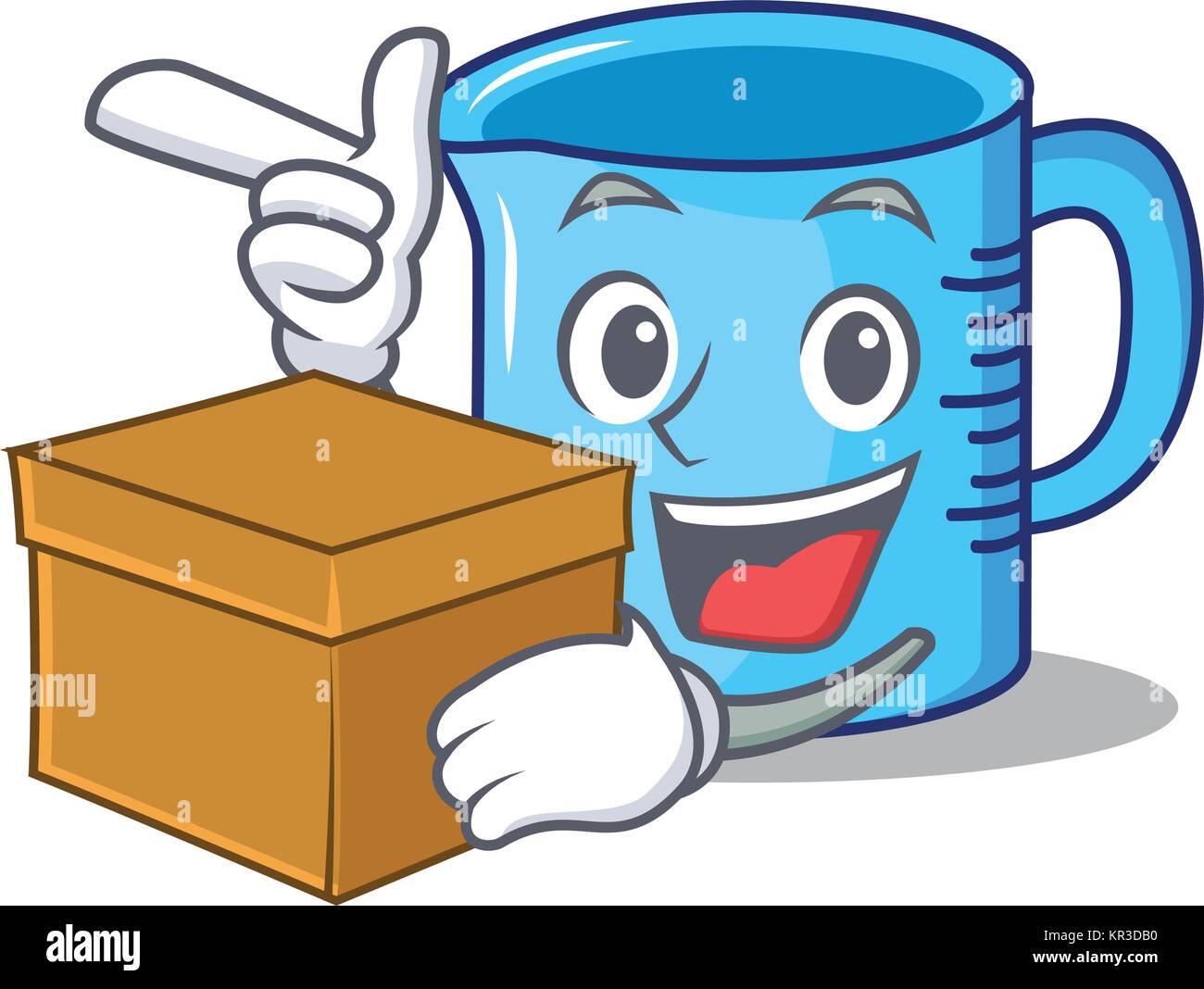 With box measuring cup character cartoon Stock Vector Image & Art - Alamy