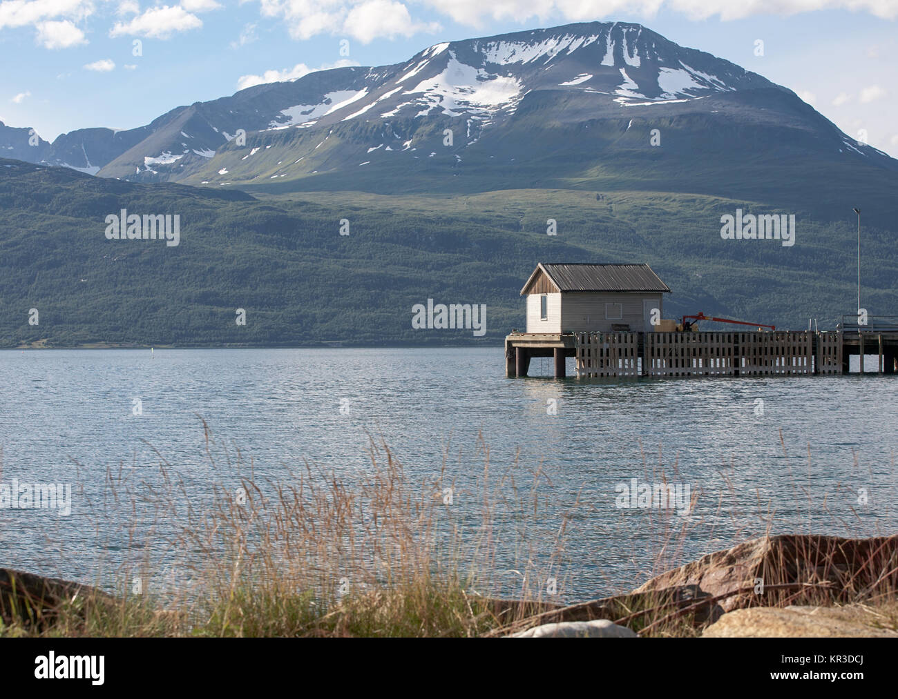 Norwegian fjord seashore scenic landscape, Norway, Finnmark Stock Photo ...