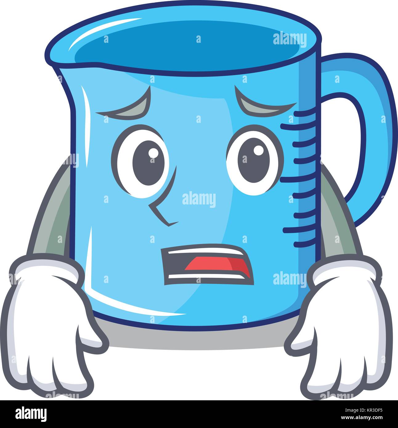 Afraid measuring cup character cartoon Stock Vector Image & Art - Alamy