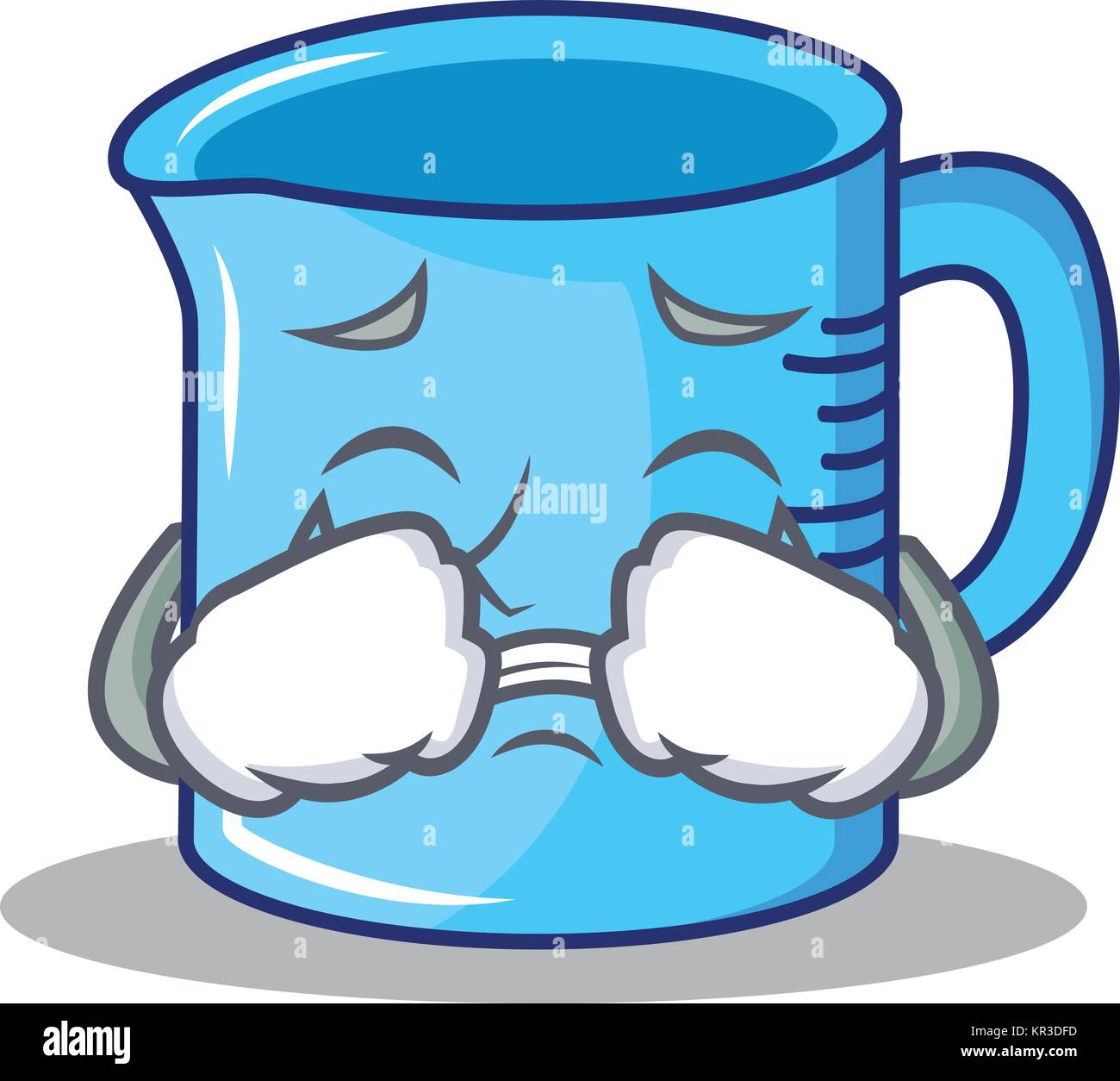 Crying measuring cup character cartoon Stock Vector Image & Art - Alamy