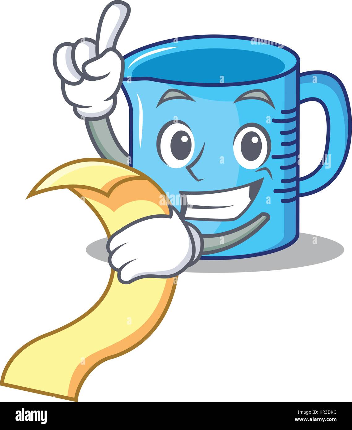 With menu measuring cup character cartoon Stock Vector Image & Art - Alamy