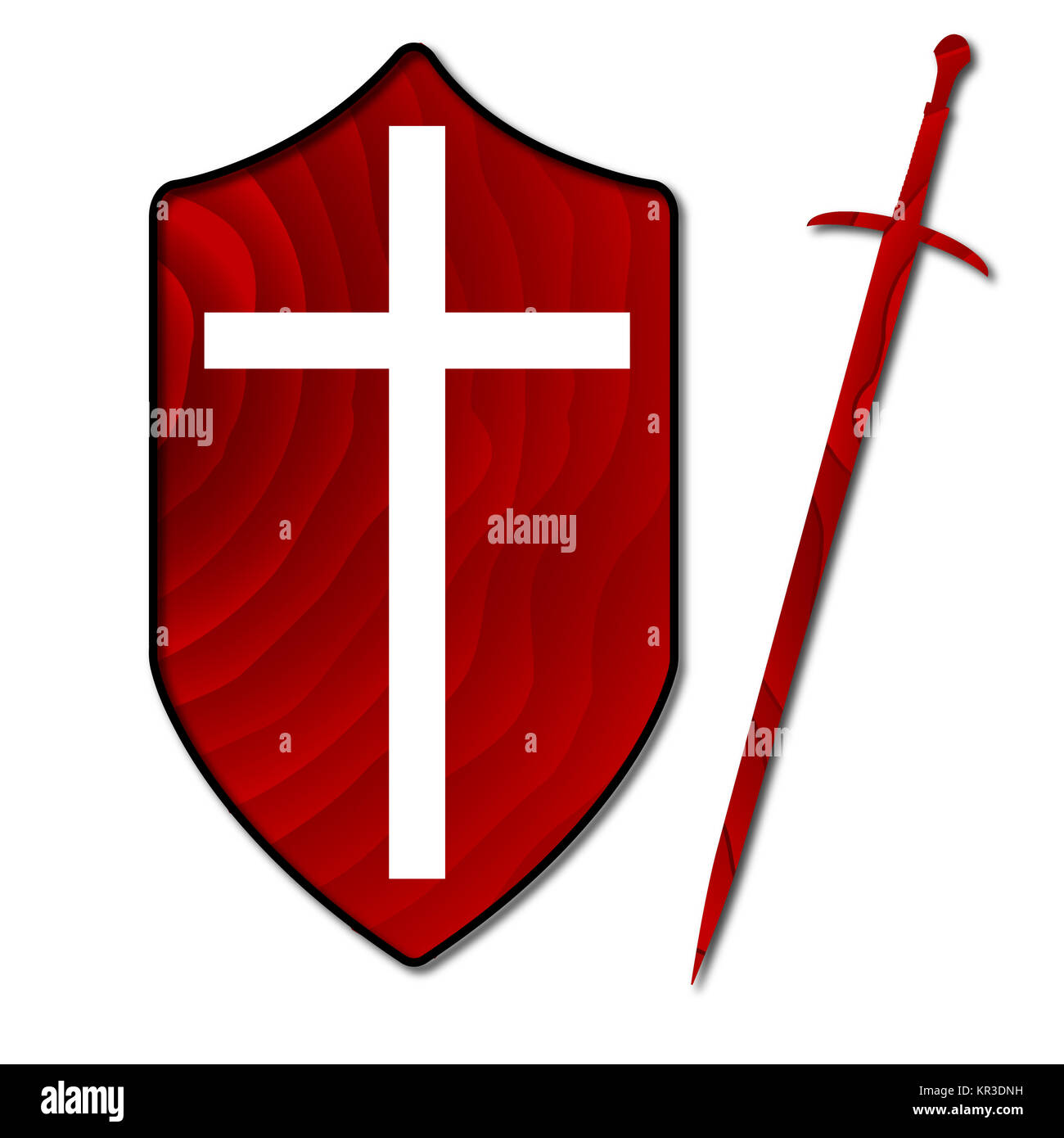 Wooden Sword And Shield Stock Photo - Alamy