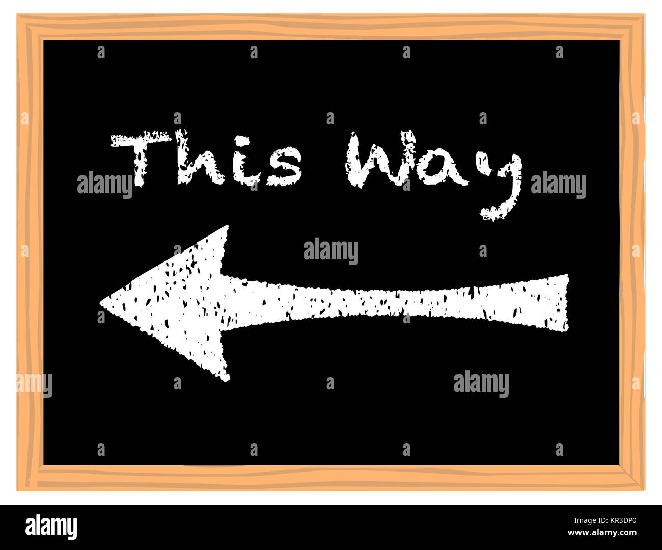 This Way Chalk Board Stock Photo - Alamy