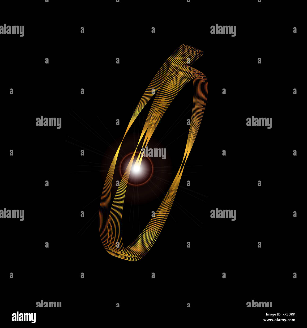 Letter O In Gold Stock Photo - Alamy