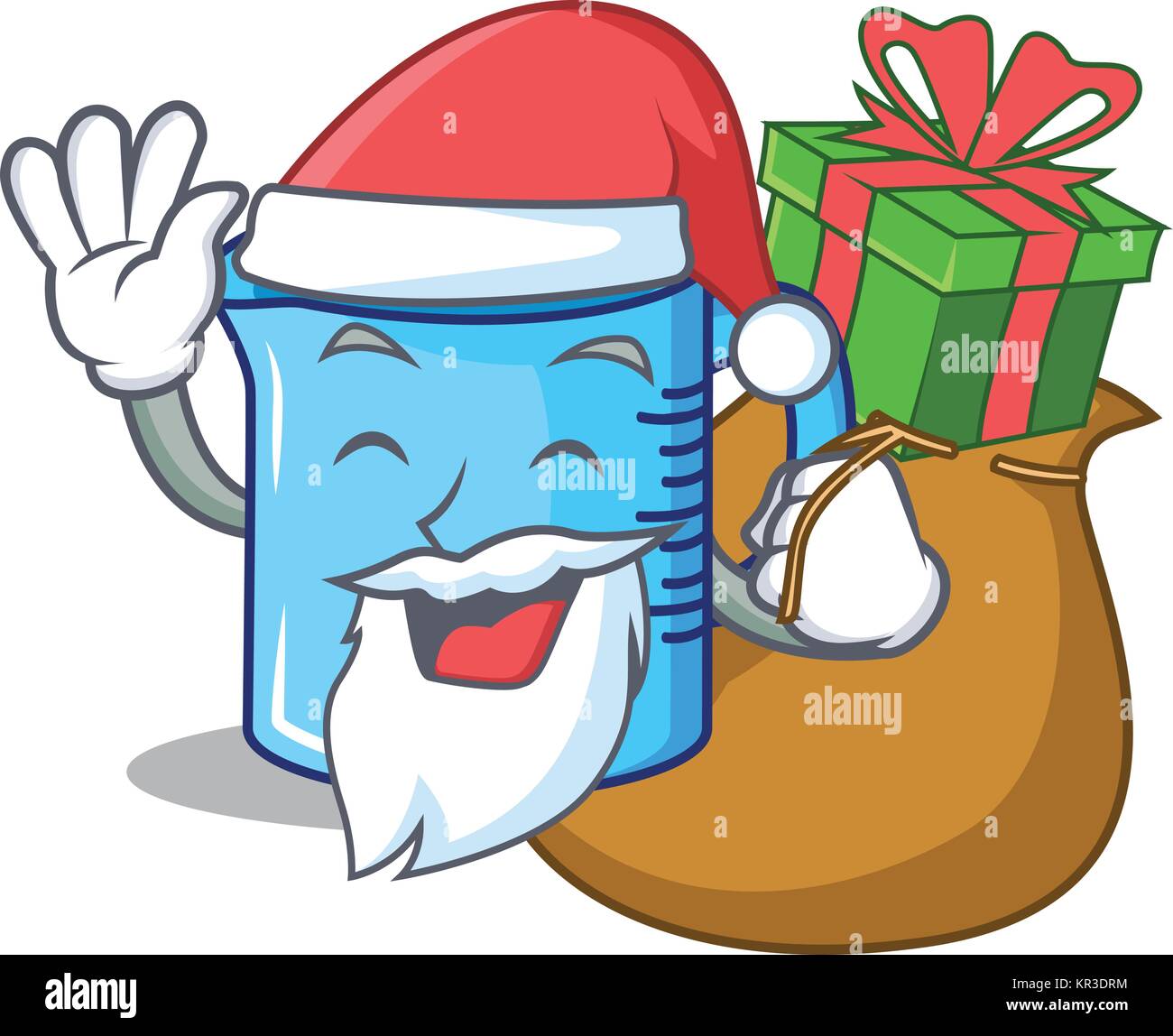 Santa with gift measuring cup character cartoon Stock Vector Image ...