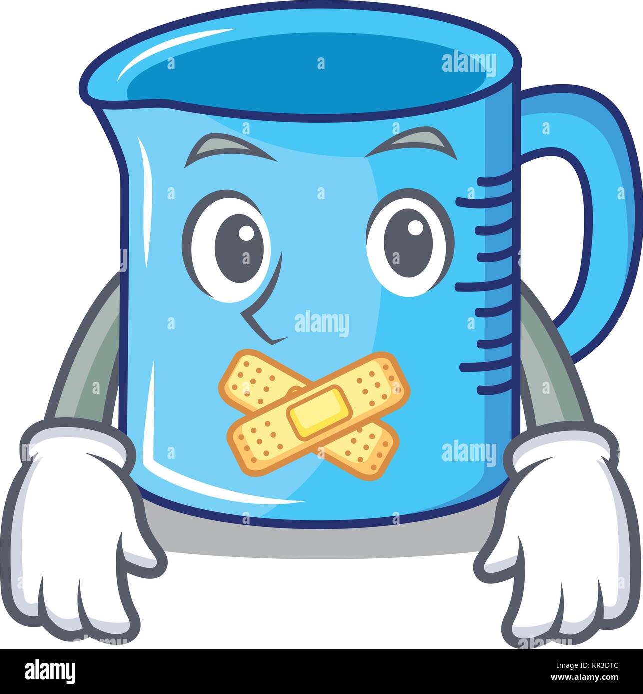 Silent measuring cup character cartoon Stock Vector Image & Art - Alamy
