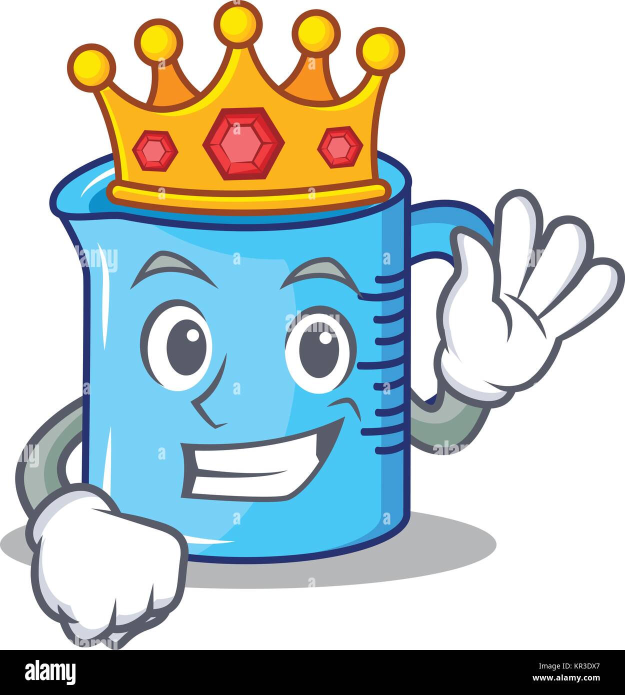 King measuring cup character cartoon Stock Vector Image & Art - Alamy