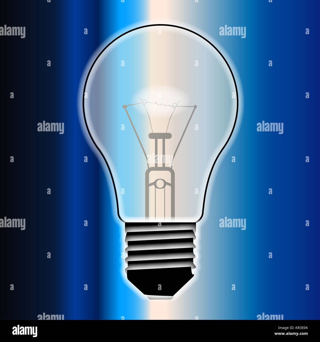 Blue Light Bulb Stock Photo - Alamy