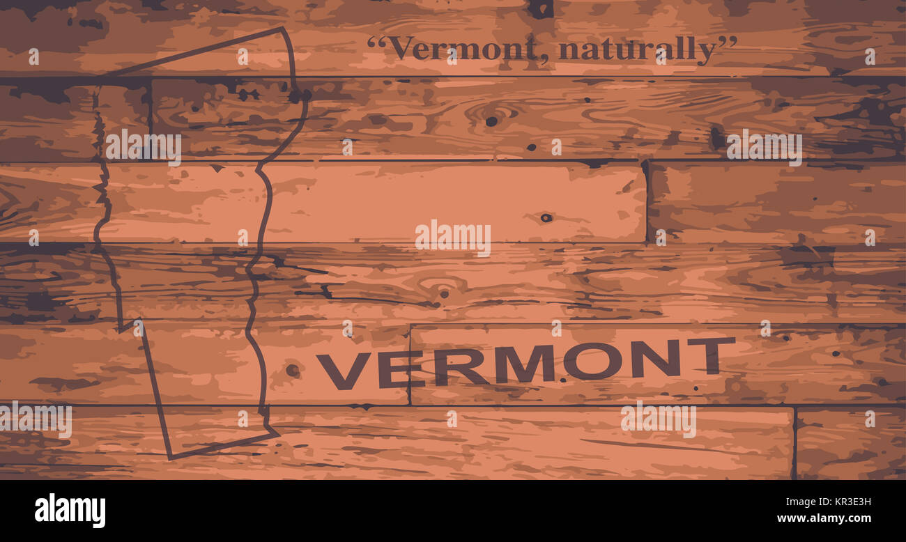 Vermont Map Brand Stock Photo - Alamy