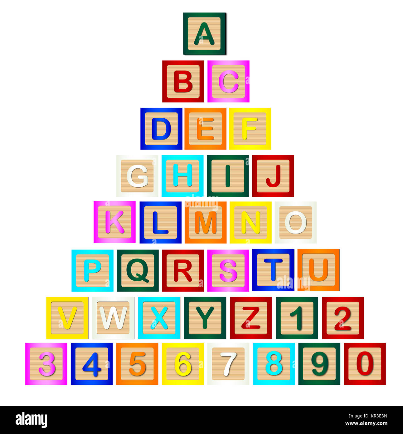 Block Letter Pyramid Stock Photo - Alamy