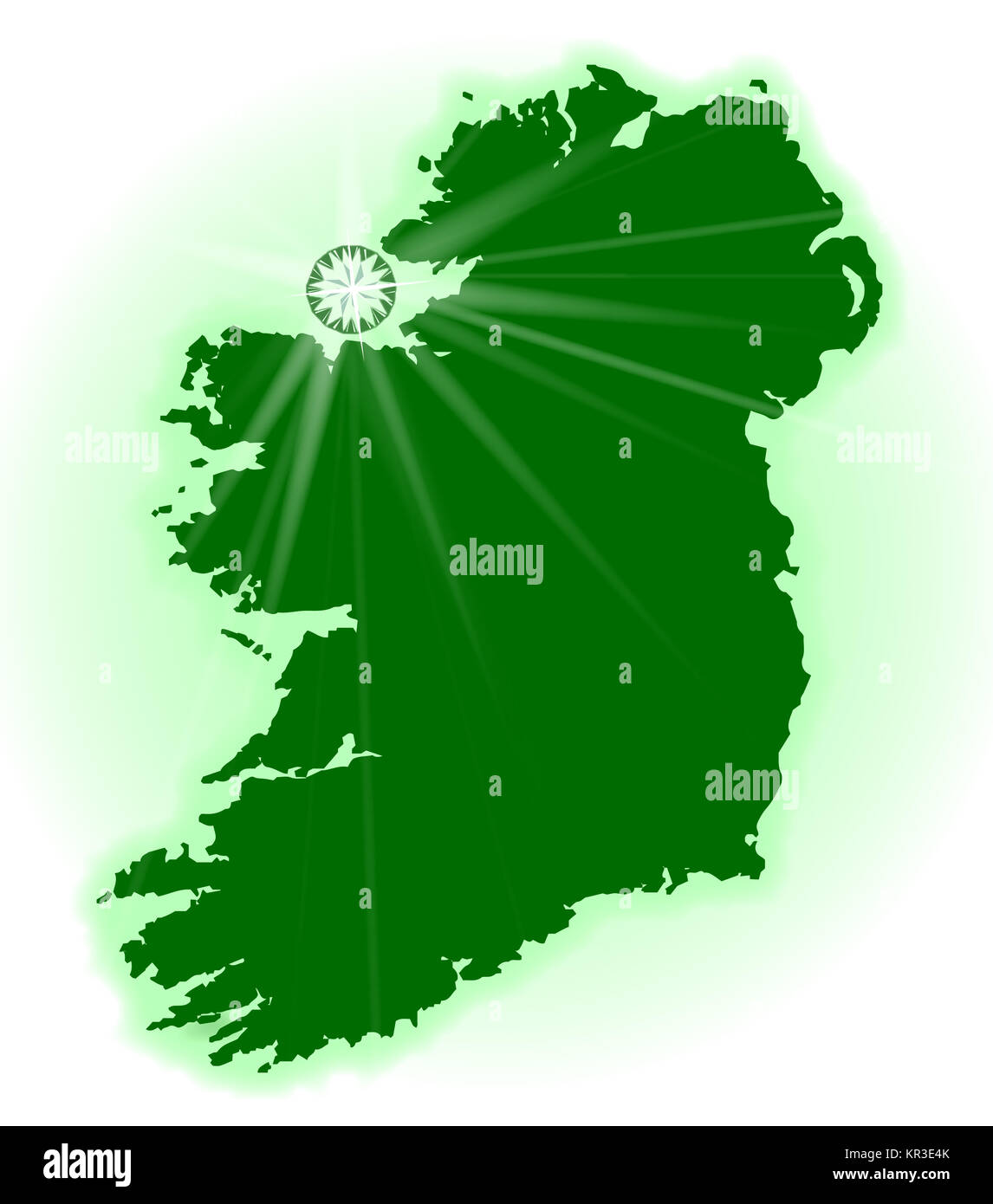 Emerald island map hi-res stock photography and images - Alamy