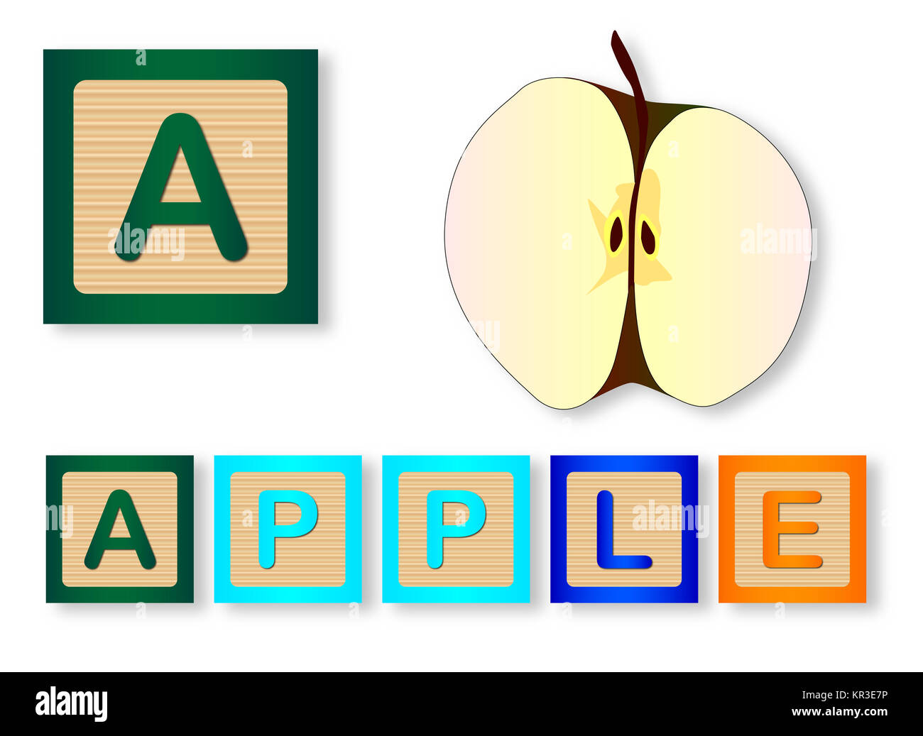 Vector artwork apple hi-res stock photography and images - Alamy