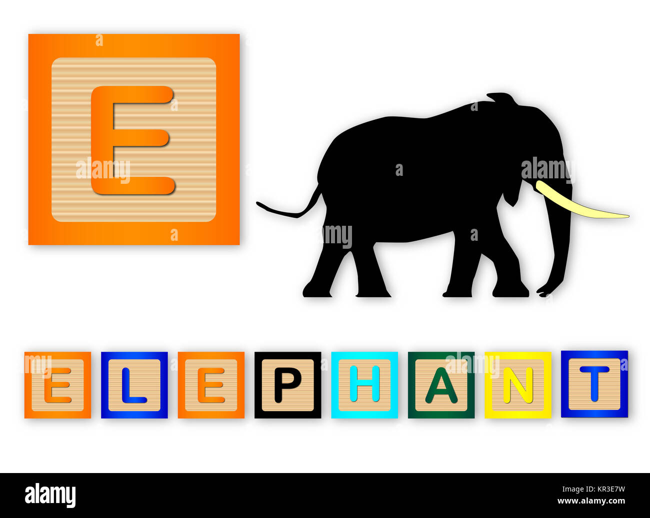 E Is For Elephant Stock Photo - Alamy