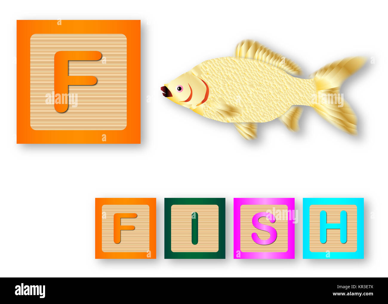 Fish alphabet letters Cut Out Stock Images & Pictures - Alamy