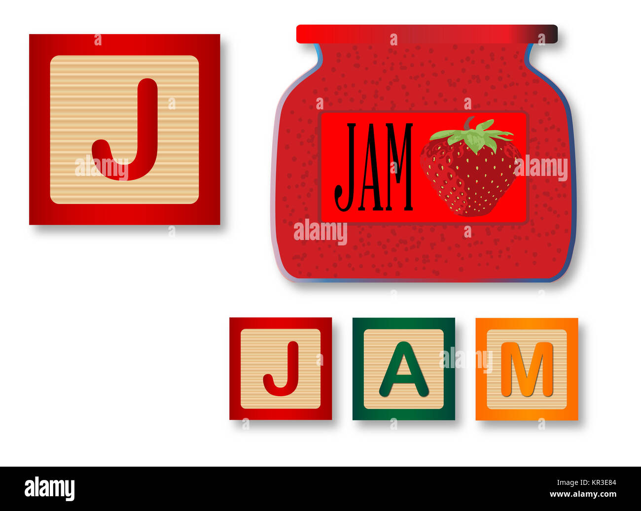 J Is For Jam Stock Photo - Alamy