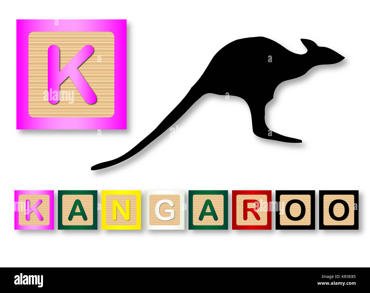 K is for kangaroo hi-res stock photography and images - Alamy