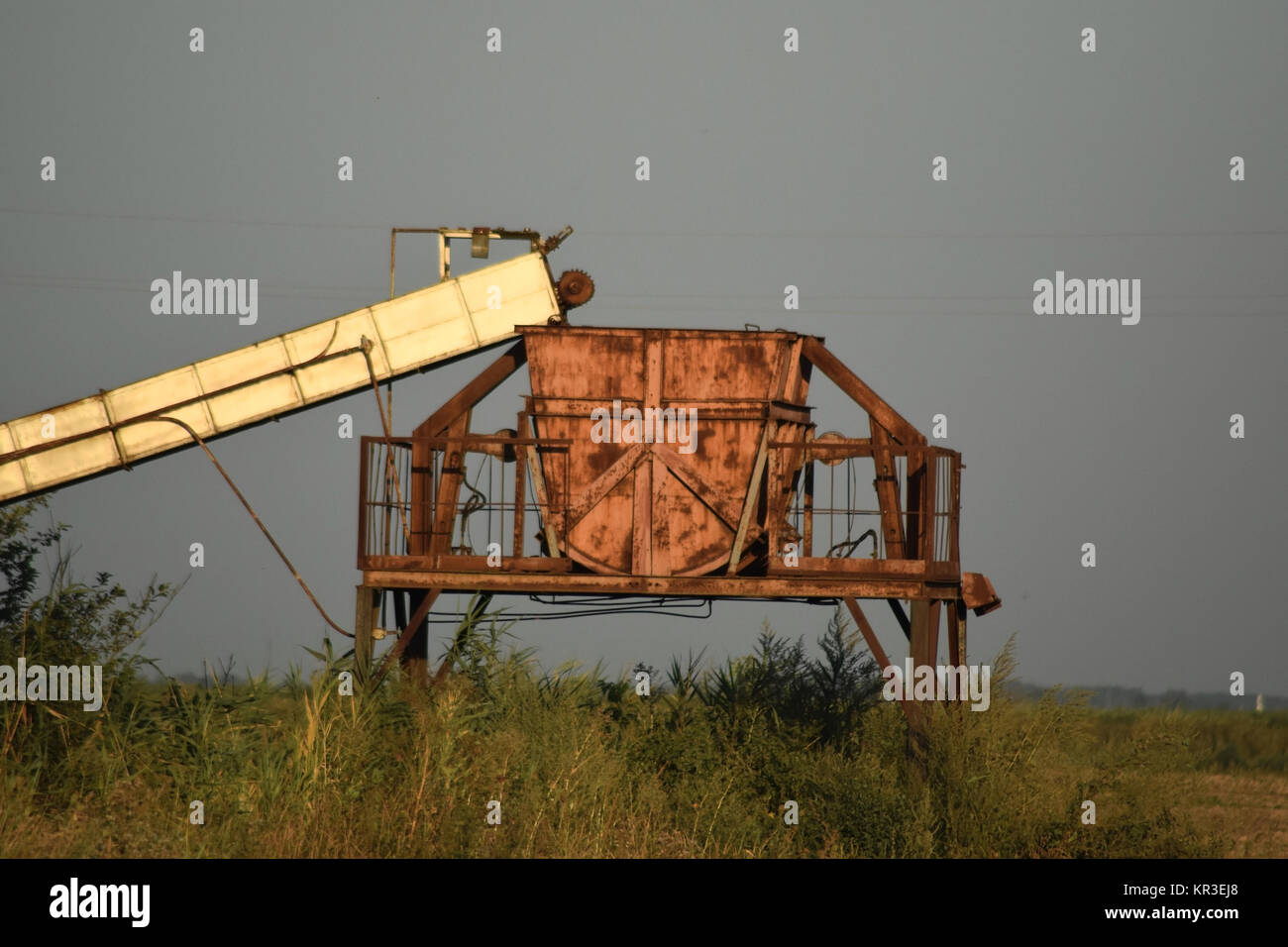 Silo container waste materials Stock Photo - Alamy