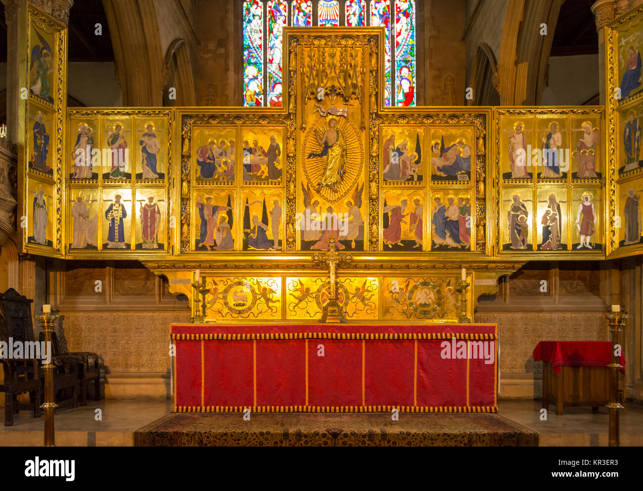 The reredos in the Church of St Mary Magadalene (by Ninian Comper 1937 ...