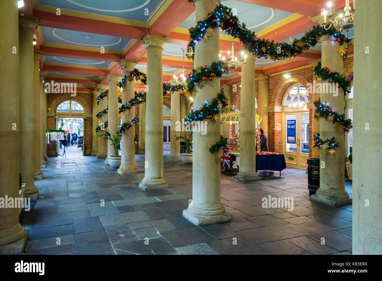 The old Buttermarket arcade below the Town Hall, Newark-on-Trent ...