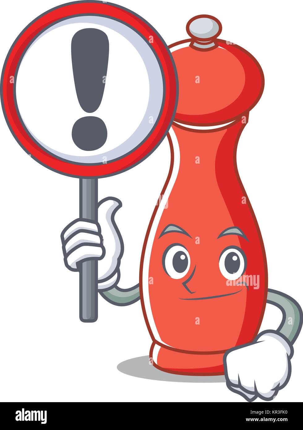 With sign pepper mill character cartoon Stock Vector Image & Art - Alamy