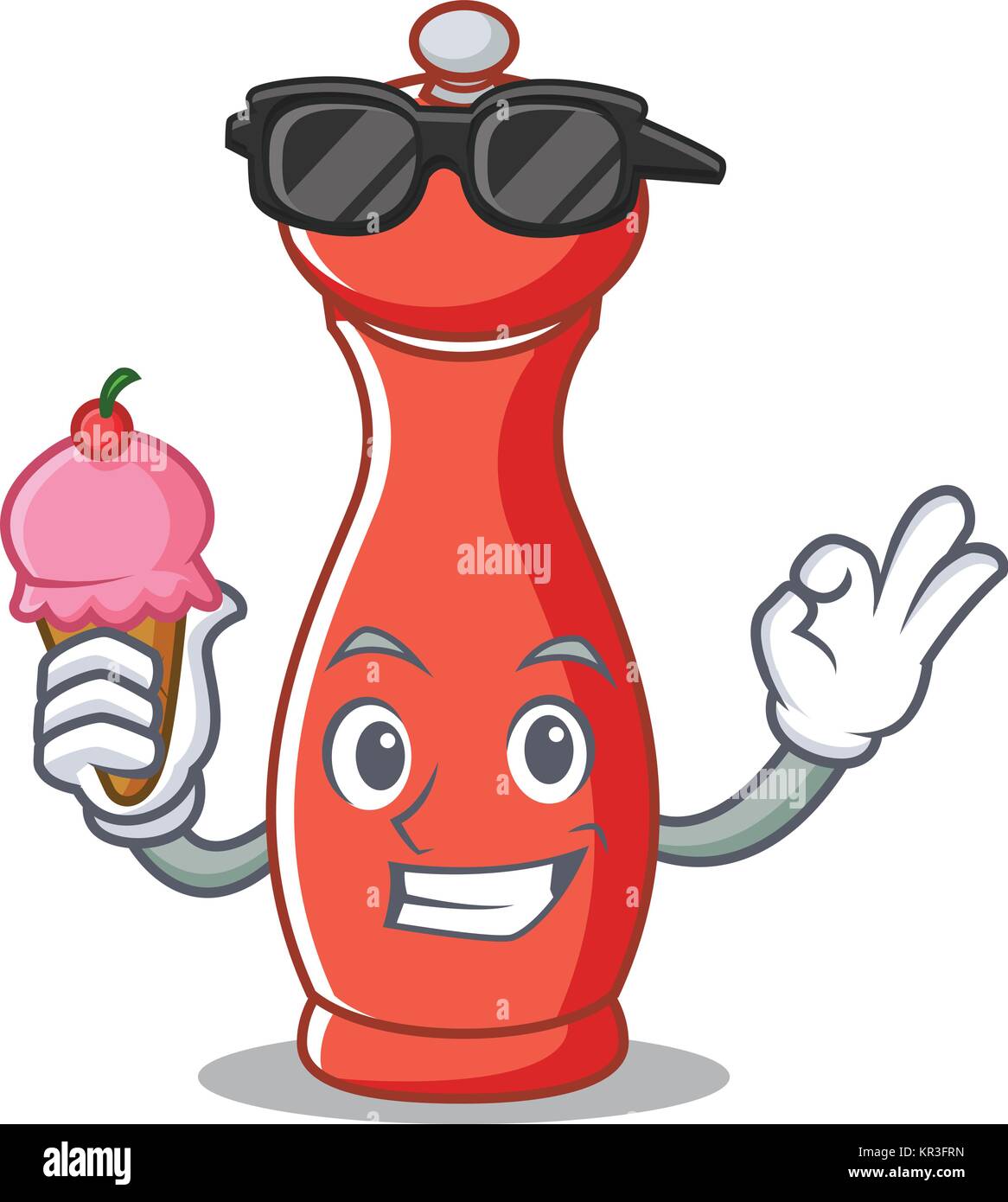 With ice cream pepper mill character cartoon Stock Vector Image & Art ...
