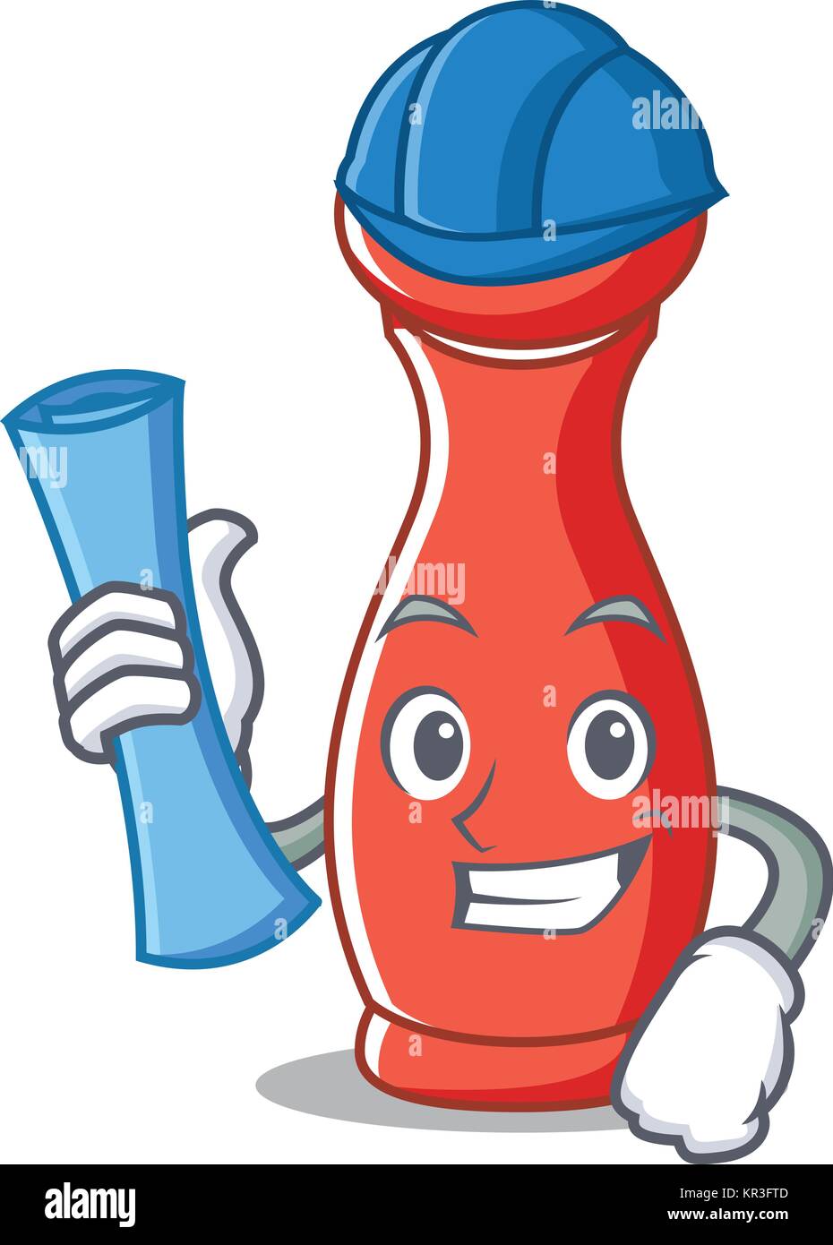 Architect pepper mill character cartoon Stock Vector Image & Art - Alamy