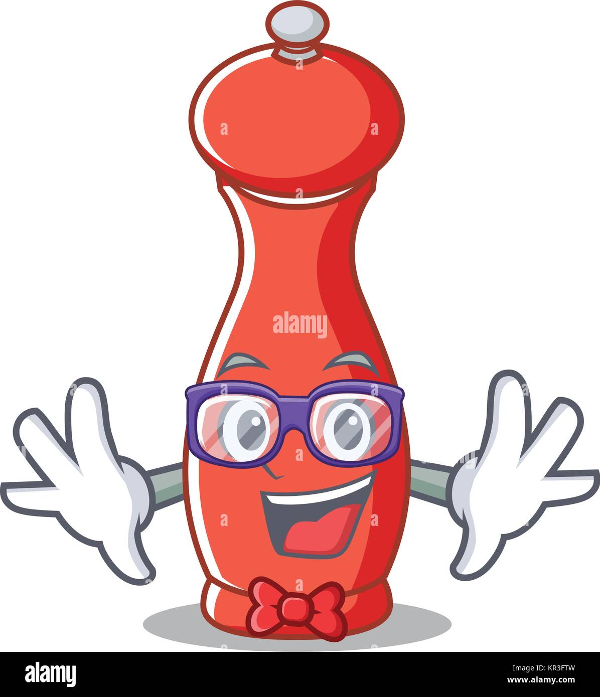 Geek pepper mill character cartoon Stock Vector Image & Art - Alamy