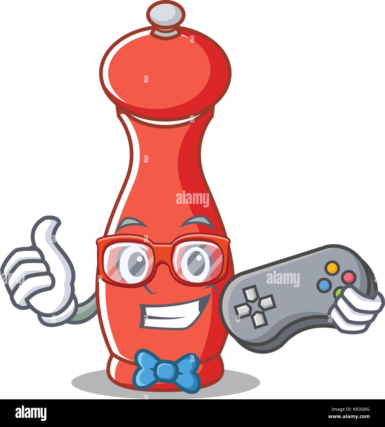 Gamer pepper mill character cartoon Stock Vector Image & Art - Alamy