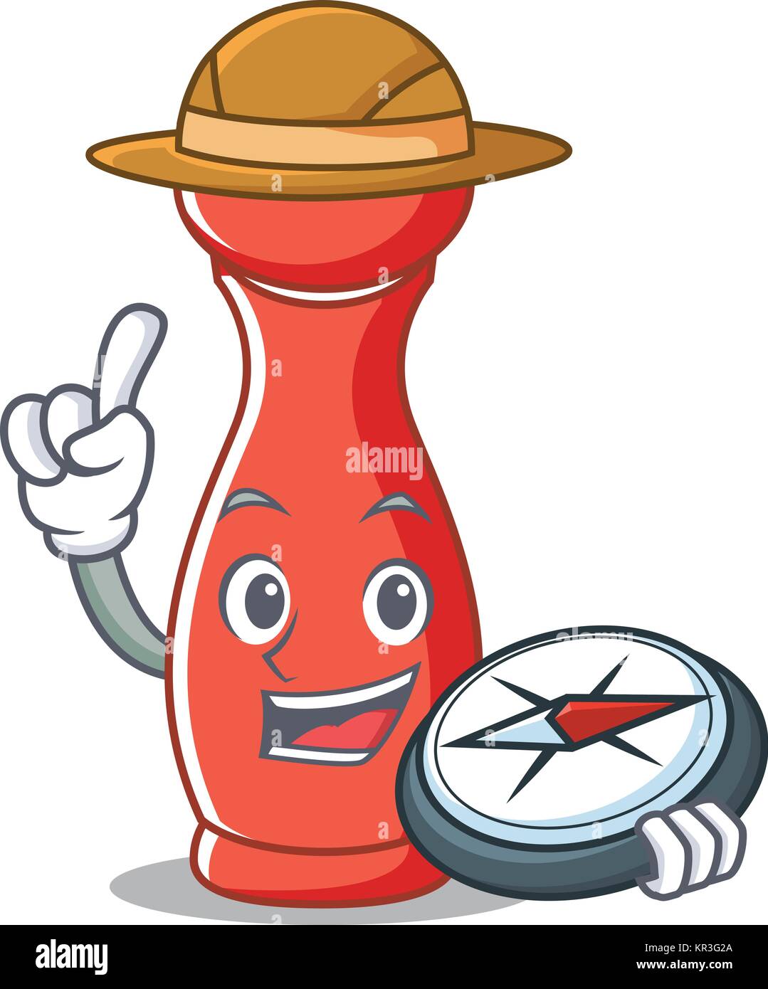 Explorer pepper mill character cartoon Stock Vector Image & Art - Alamy