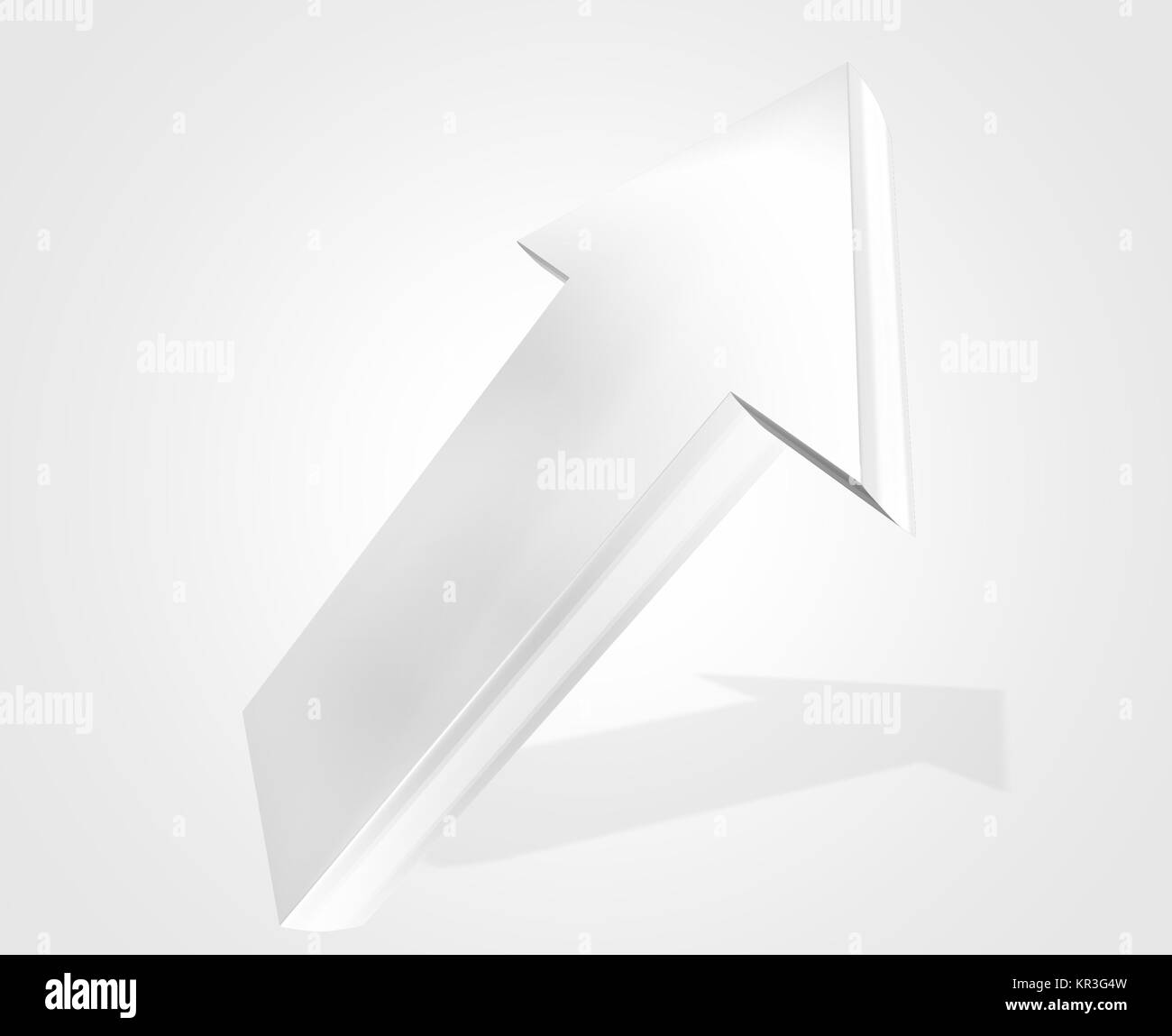 silver metallic colored arrow to top 3d render background Stock Photo ...