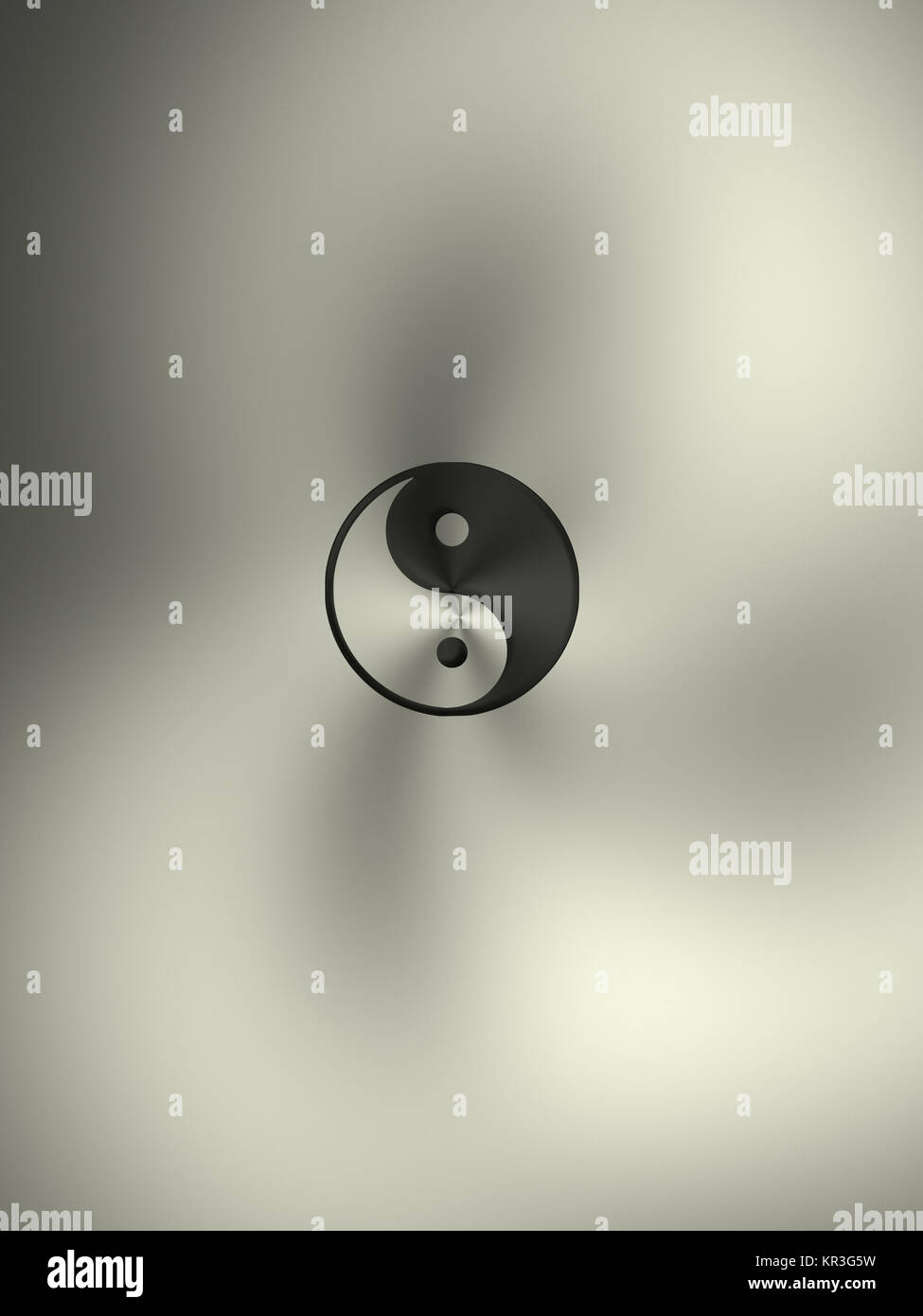 Steel background with the Yin and Yang sign, 3d rendering Stock Photo ...