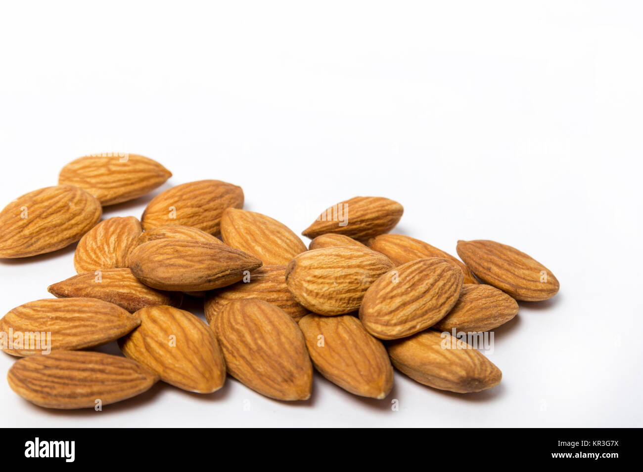 Almond Seed Isolated On White Background Stock Photo - Alamy