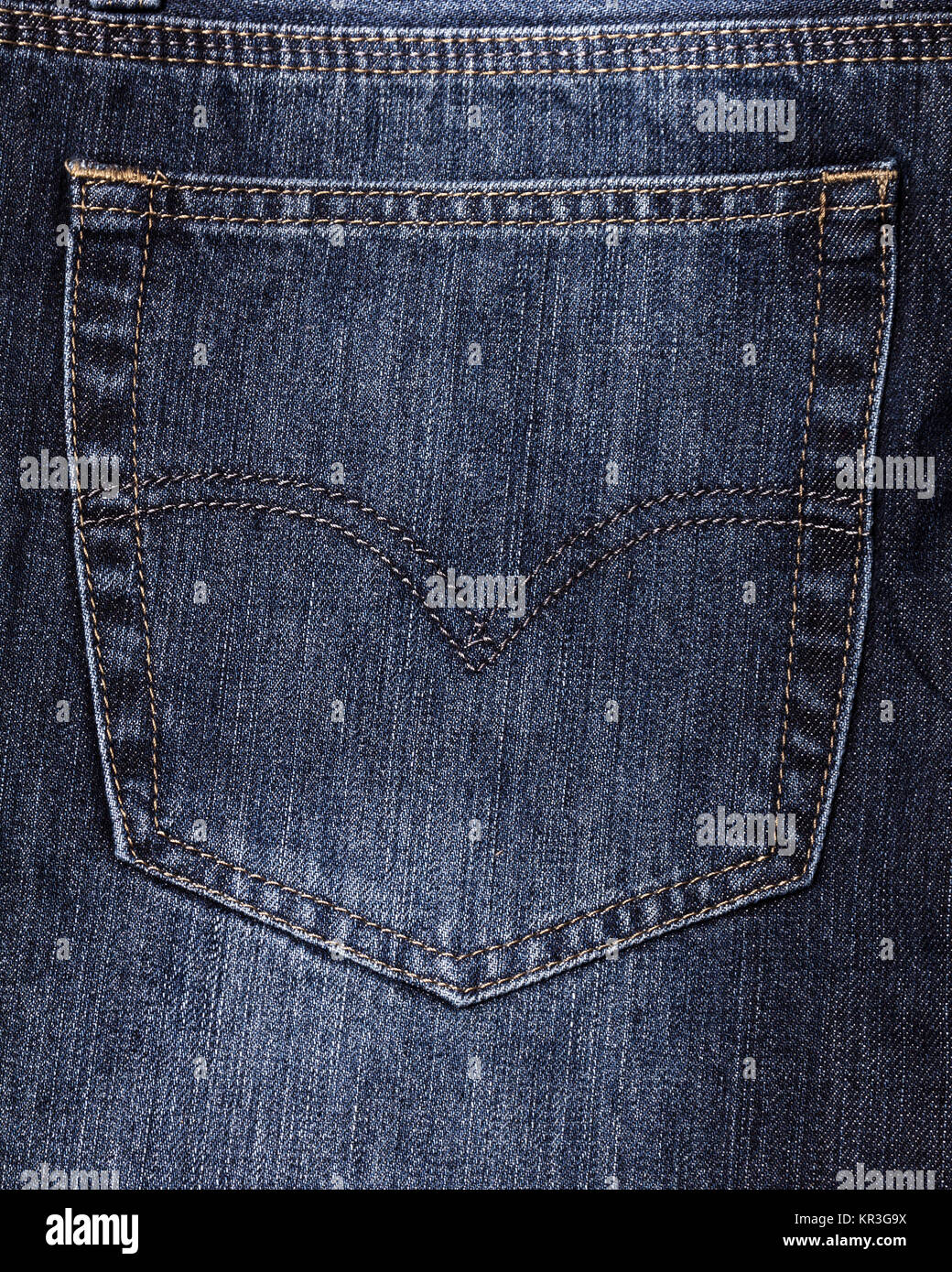 Blue Jeans Back Pocket Stock Photo - Alamy