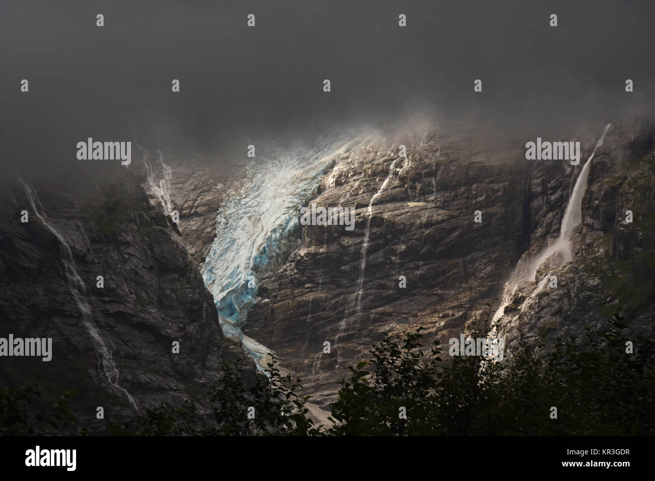 Glacier Boyabreen, Norway Stock Photo - Alamy