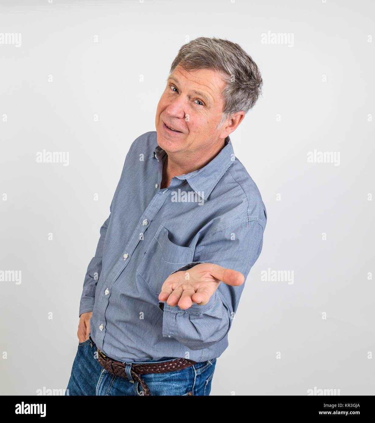 portrait of friendly smiling man isolated on white Stock Photo - Alamy