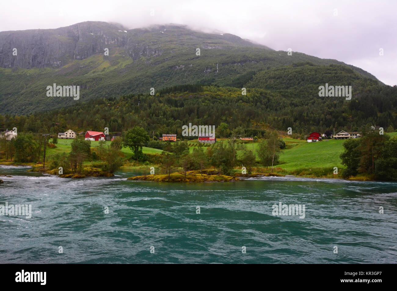Glacier stream in Norway Stock Photo - Alamy
