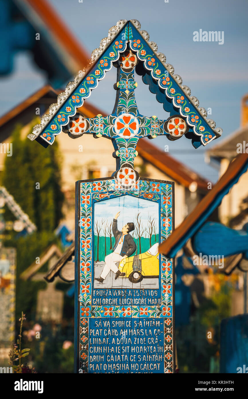 SAPANTA, ROMANIA - 04 JULY, 2015- The merry cemetery of Sapanta ...