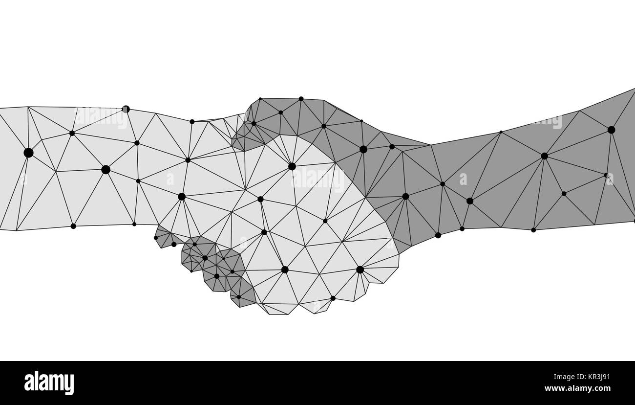 Digital Handshake Stock Vector Images - Alamy