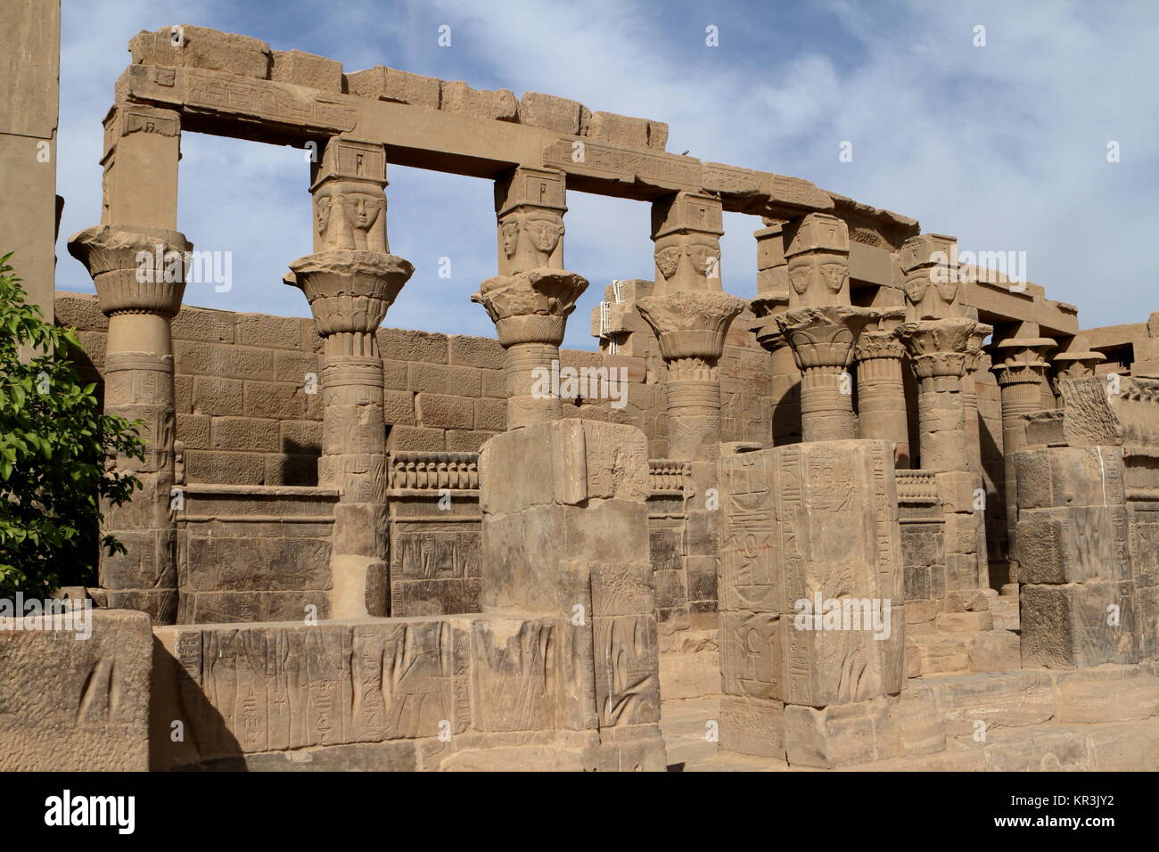 the isis temple of philae in egypt Stock Photo - Alamy