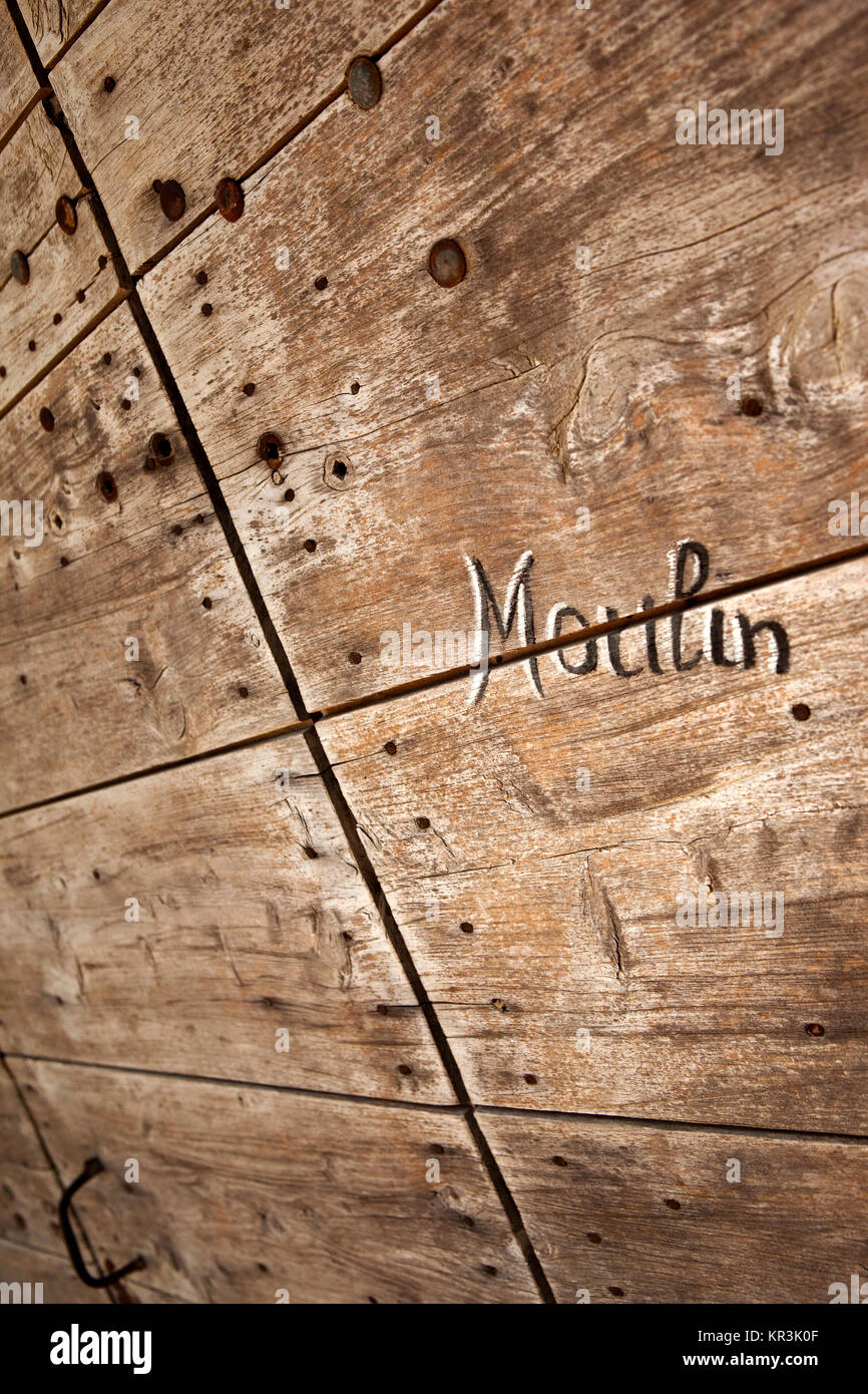 Door of a French mill Stock Photo - Alamy